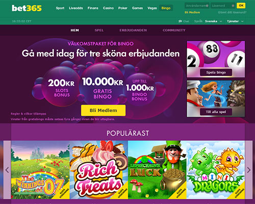 Bet 365 Bingo - Nätbingo